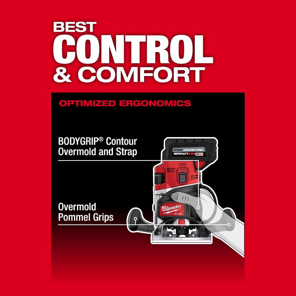 Milwaukee M18 FUEL 1/2 in Router (Bare Tool) 2838-20 - Acme Tools