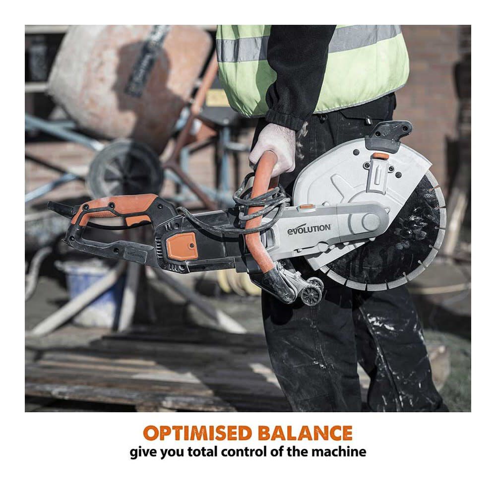 Evolution Power Tools 15A 4600 Rpm 12 in Electric Concrete Cut-Off Saw ...