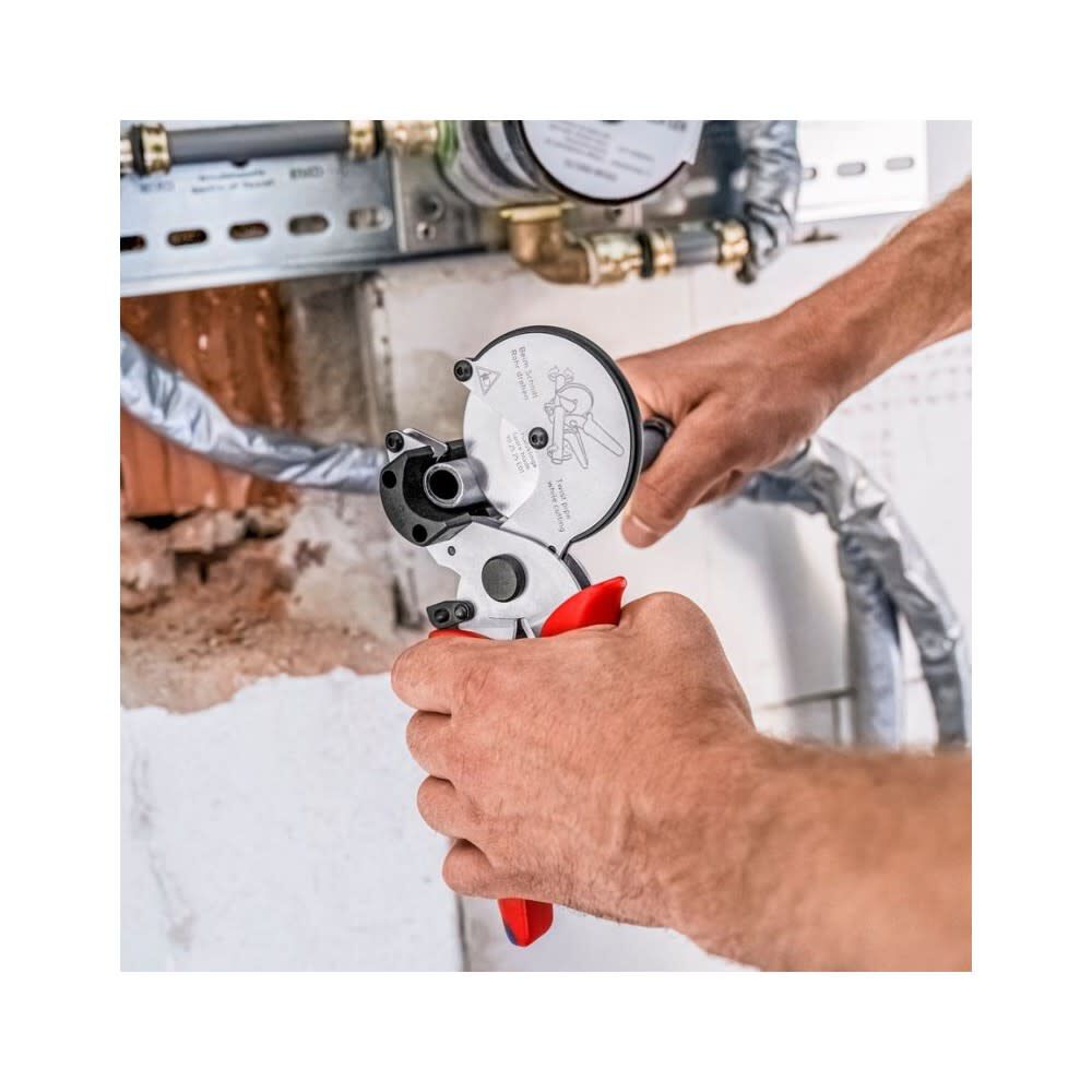 Knipex 8-1/4 in Red/Blue Galvanized Composite Pipe Cutter 90 25 25 ...