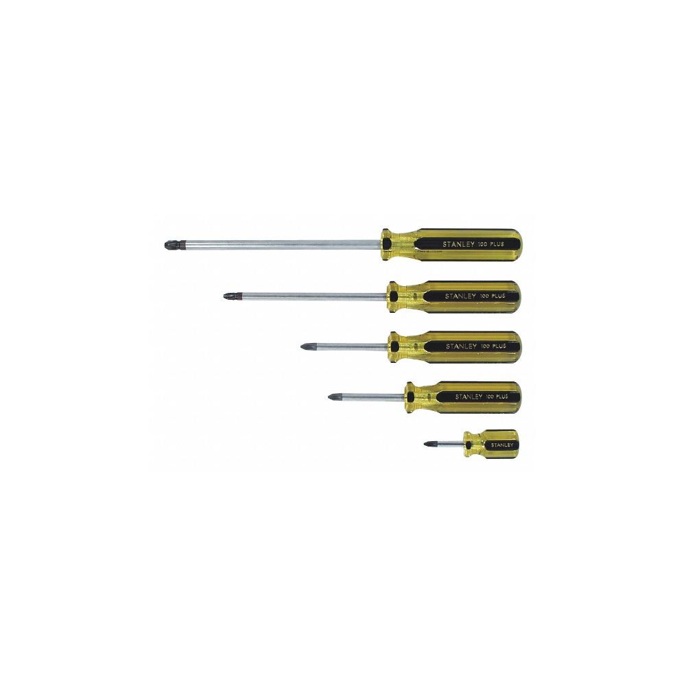 Stanley 100 PLUS Phillips Screwdriver Set 5pc 66-156-A from Stanley ...