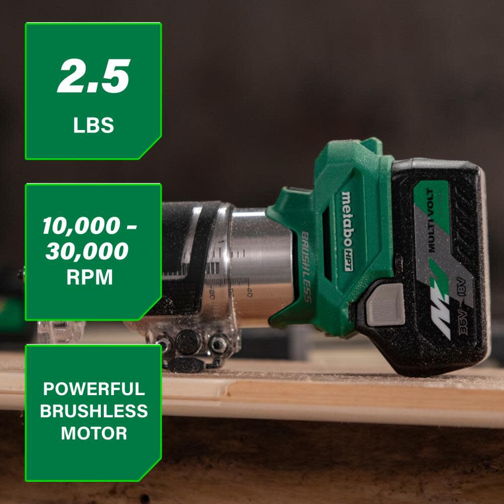 Metabo HPT 18V Cordless Trim Router (Bare Tool) M1808DAQ4M - Acme Tools