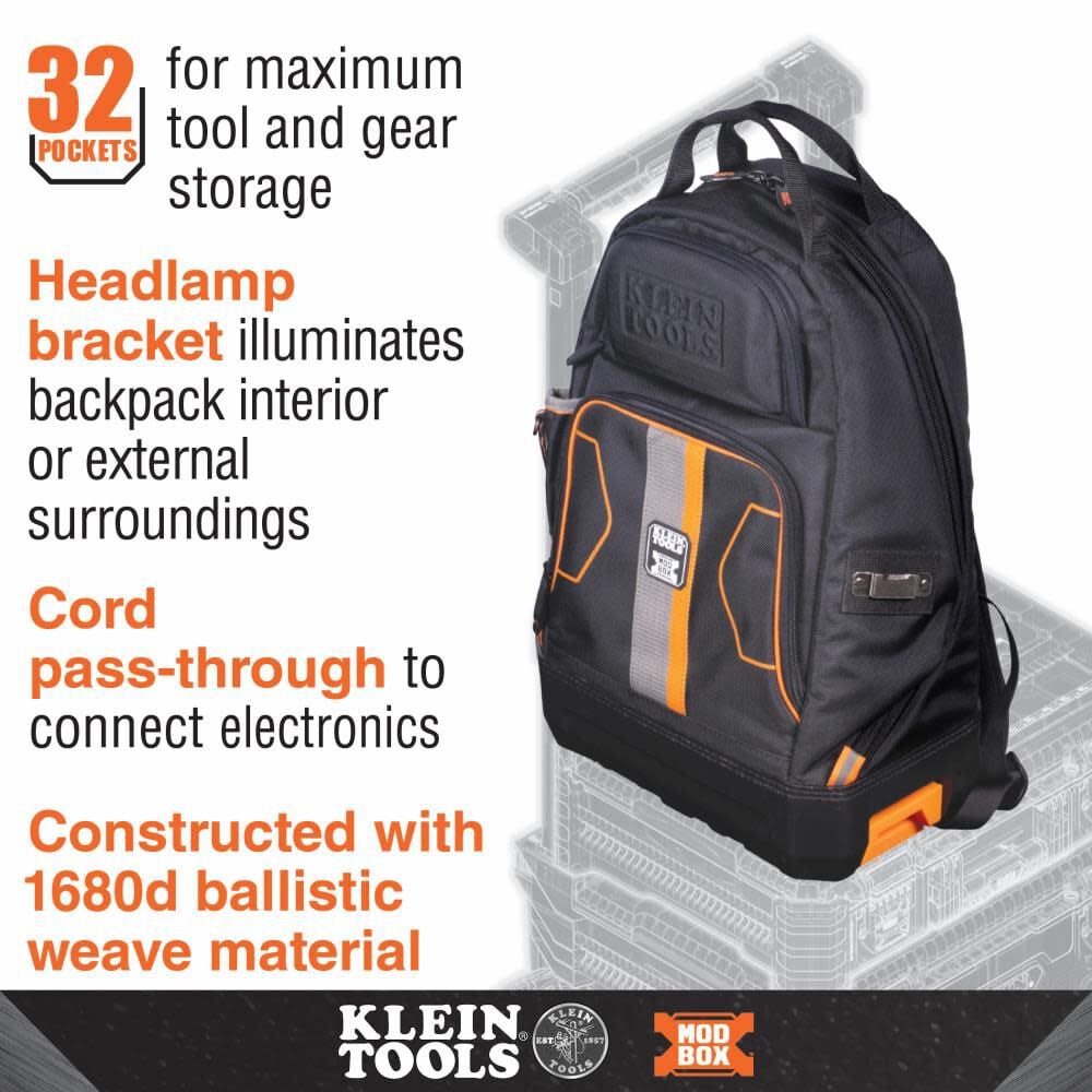 Klein Tools MODbox Electrician's Backpack 62201MB - Acme Tools