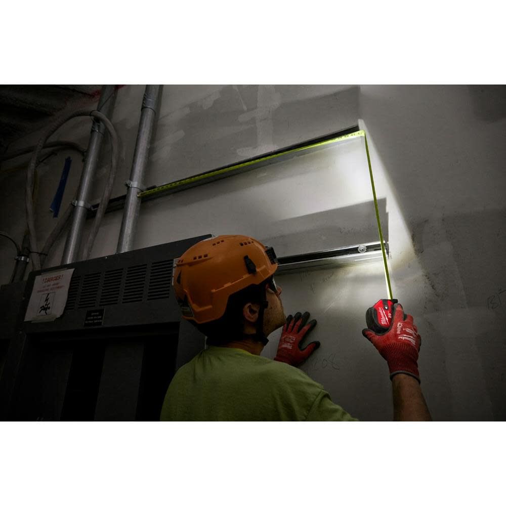 Milwaukee 25ft Wide Blade Magnetic Tape Measure with 100L Light 48-22 ...