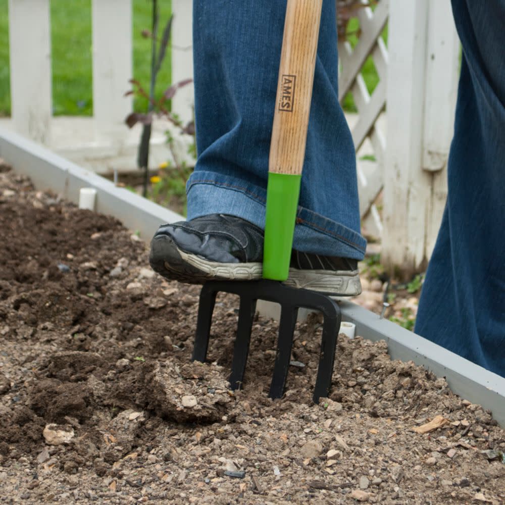 Ames 4-Tine Forged Spading Fork with Wood Handle 2916400 - Acme Tools