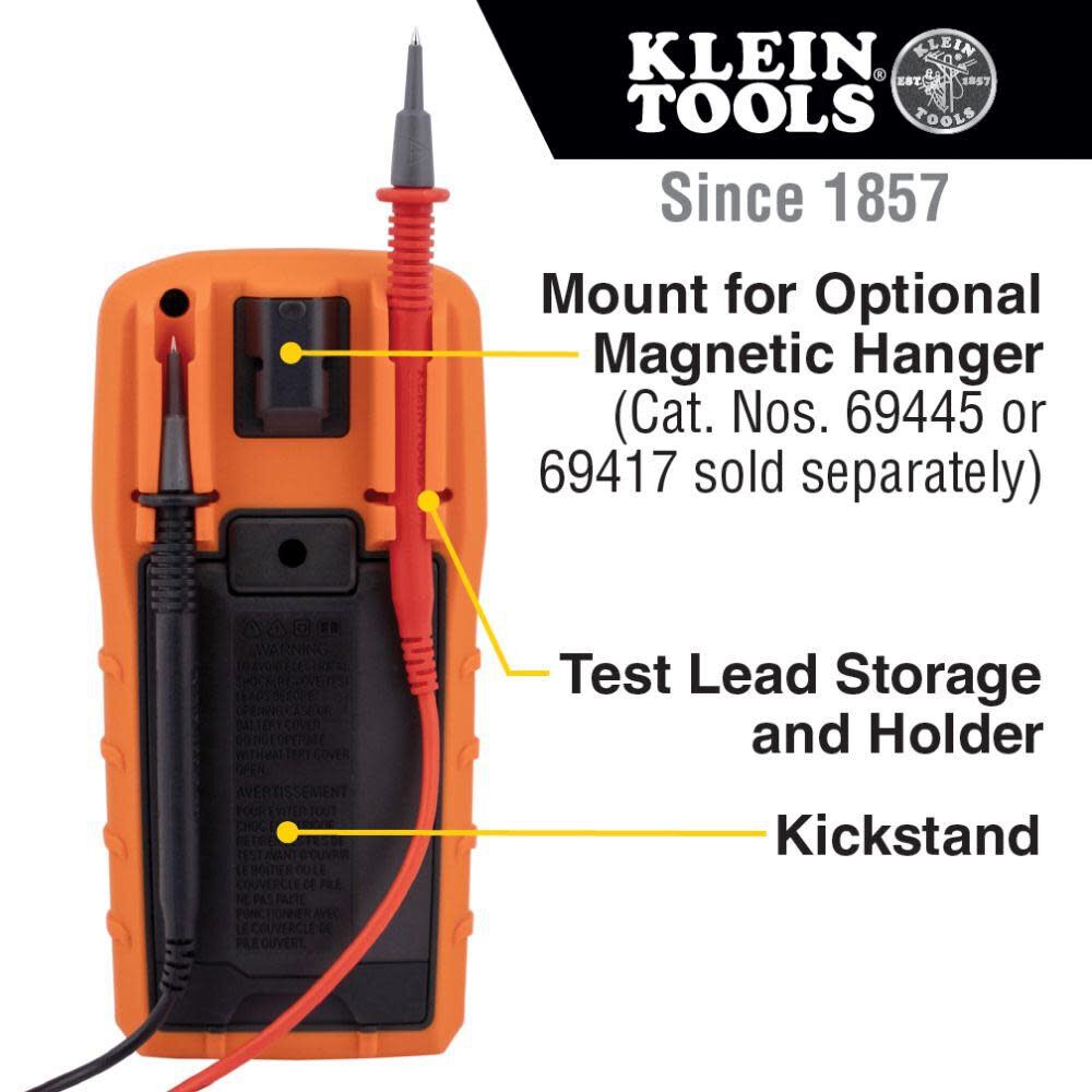 Klein Tools Digital Multimeter TRMS Auto 1000V MM720 from Klein Tools ...