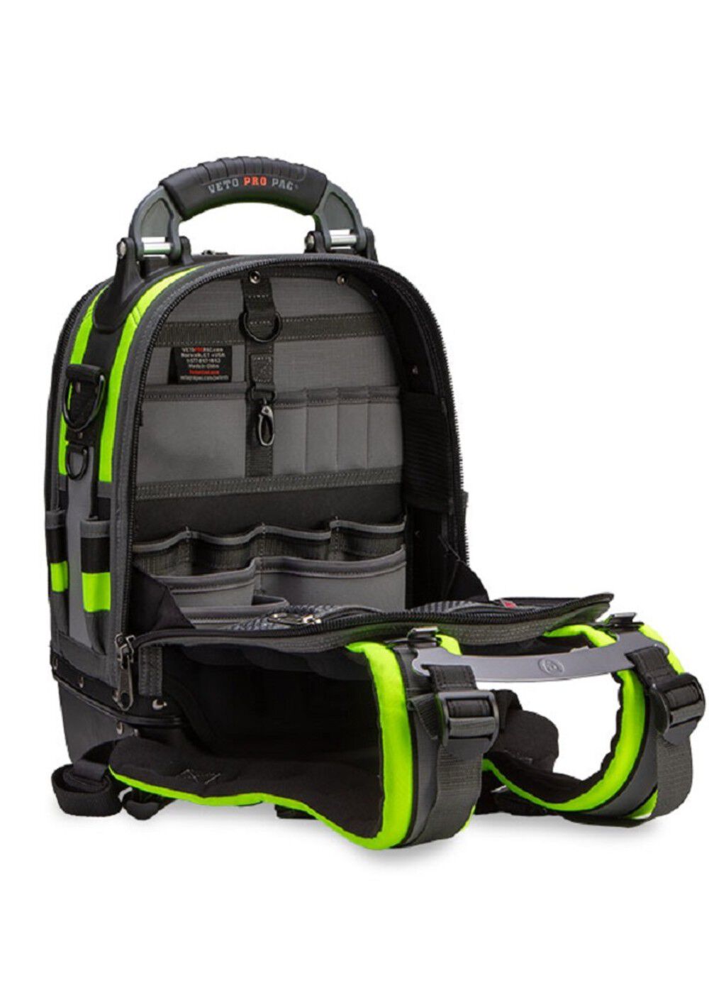 Veto Pro Pac Tool Backpack Small Hi Viz Yellow TECH PAC MC HI-VIZ Y ...