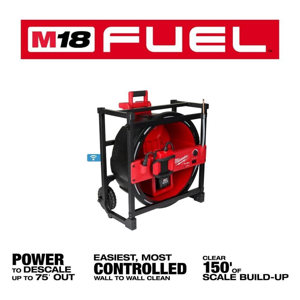 Milwaukee M18 FUEL High Speed Chain Snake for 1 1/2-4 Pipes 2819-22 ...