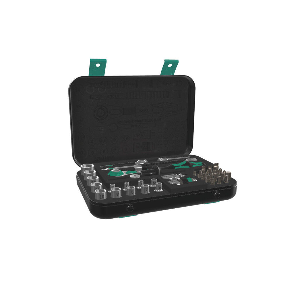 Wera Tools 42pc 1/4in Drive 8100 SA 2 Zyklop Speed Ratchet Set ...