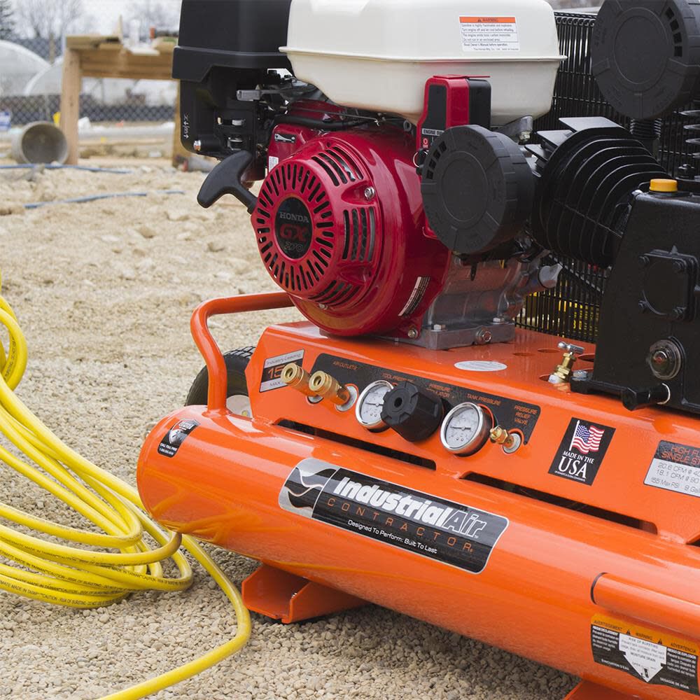 Industrial Air Compressor 9 HP 9 Gallon 155 PSI Gas CTA9090980.ES ...