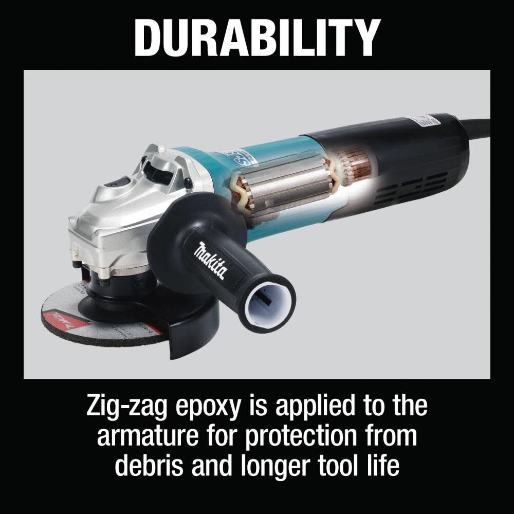 Makita 5 in SJS II High-Power Angle Grinder, Paddle Switch GA5095 - Acme Tools