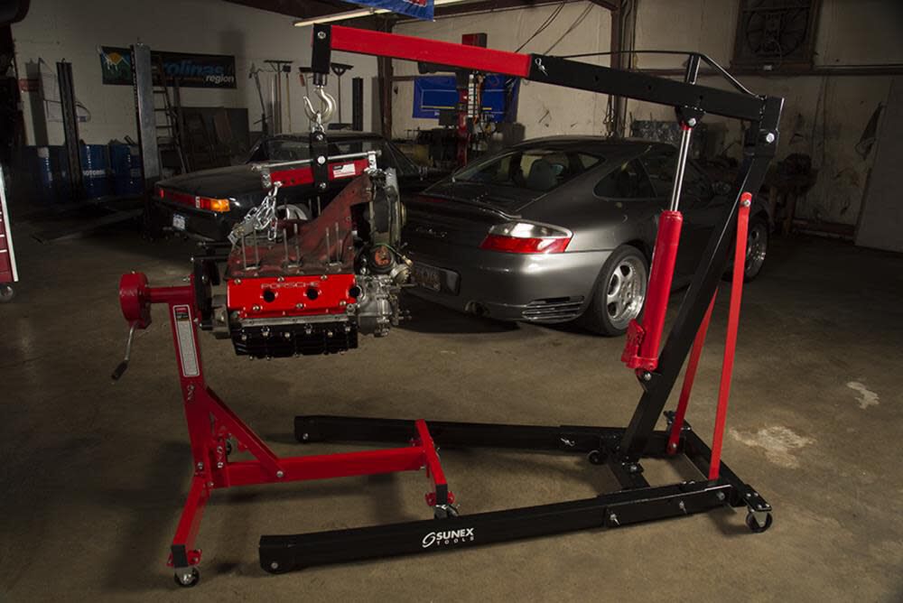 Sunex 2 Ton Folding Engine Crane with Dual Pump Pistons 5222 - Acme Tools