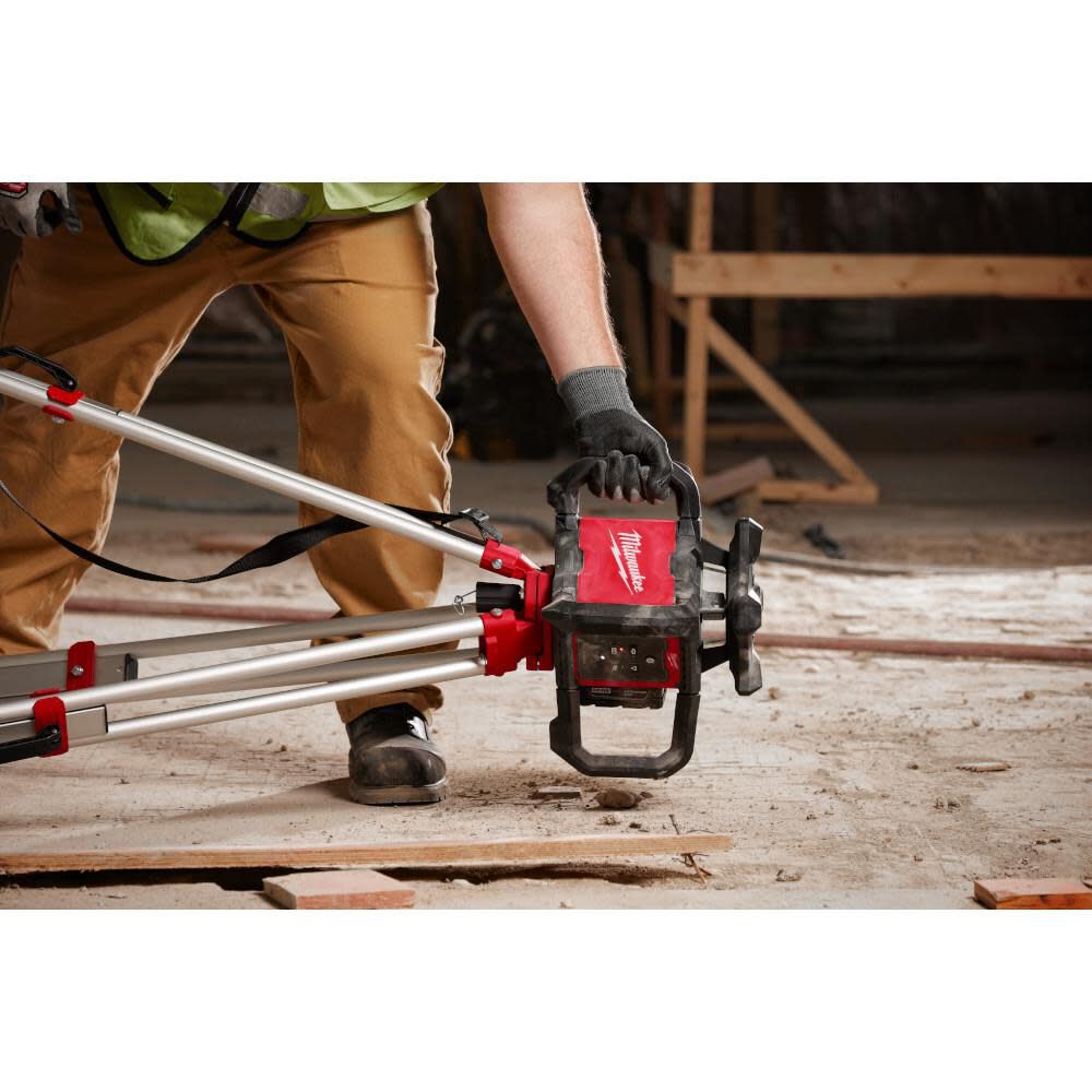 Milwaukee M18 Red Exterior Rotary Laser Level Kit with Receiver, Tripod ...