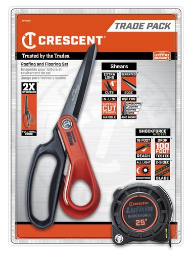 Acme Tools: Crescent Shockforce 25 ft Tape Measure & 10 in Titanium ...