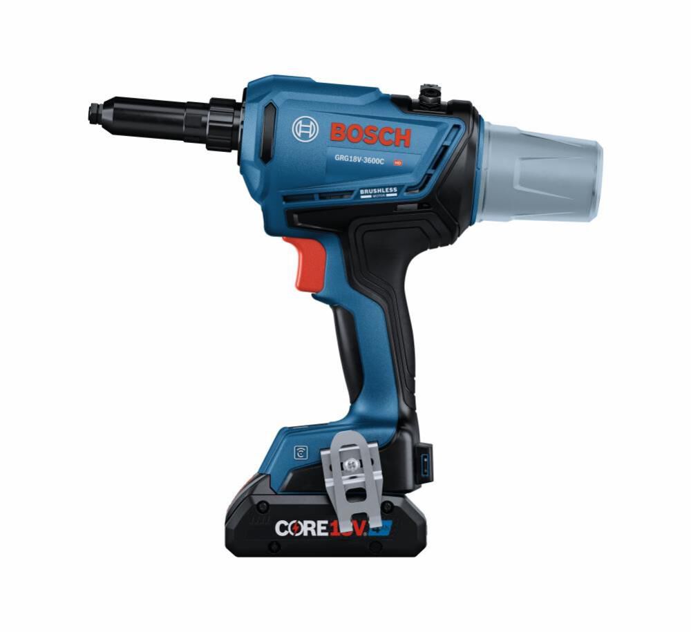 Bosch 18V Connected Rivet Tool Kit with 2ct CORE18V 4Ah Advanced Power ...