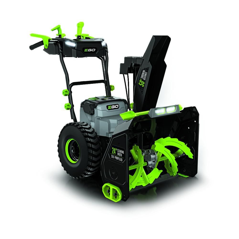 EGO POWER+ Snow Blower 24in Self-Propelled 2 Stage with Two 7.5 Ah ...