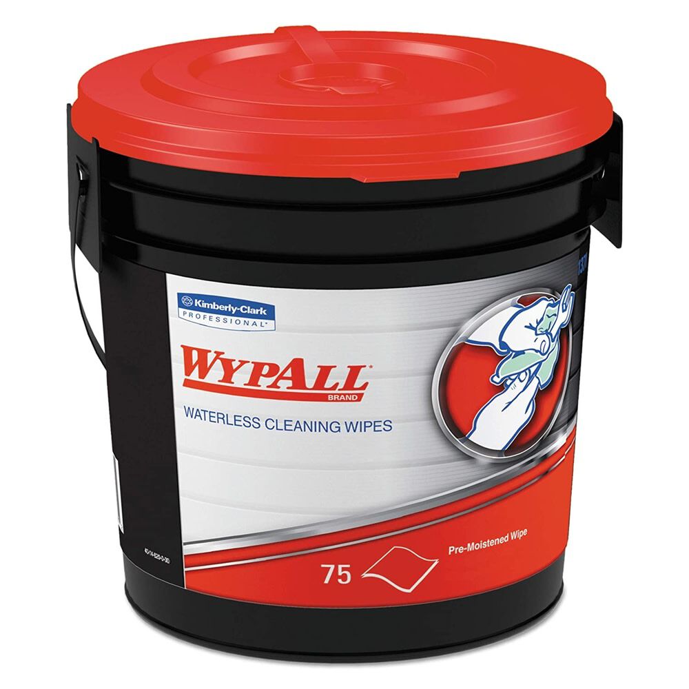 Wypall Bucket of 75 Waterless Industrial Cleaning Wipes 91371 from ...