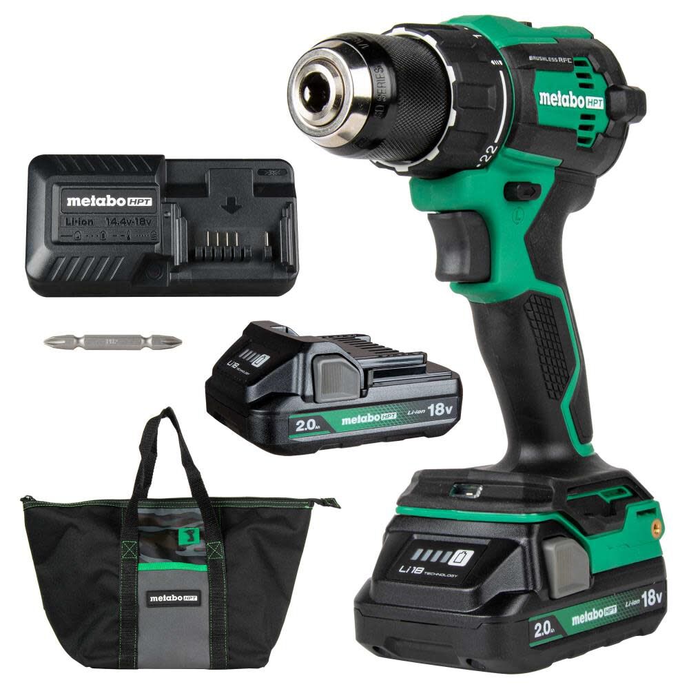 Metabo HPT 18V MultiVolt Driver Drill Cordless Kit DS18DEXM - Acme Tools
