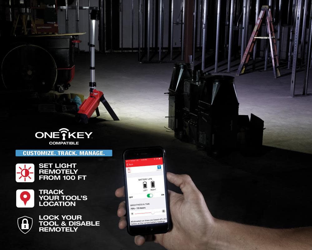 Milwaukee M18 ROCKET Dual Pack Tower Light (Bare Tool) with ONE-KEY ...