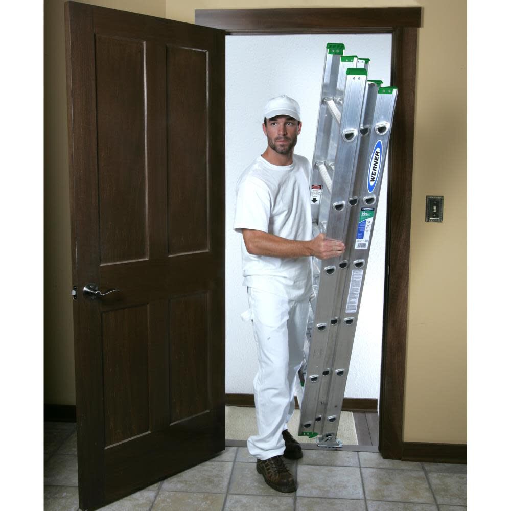 Werner 16 Ft. Type II Compact Aluminum Extension Ladder D1216-3 - Acme ...