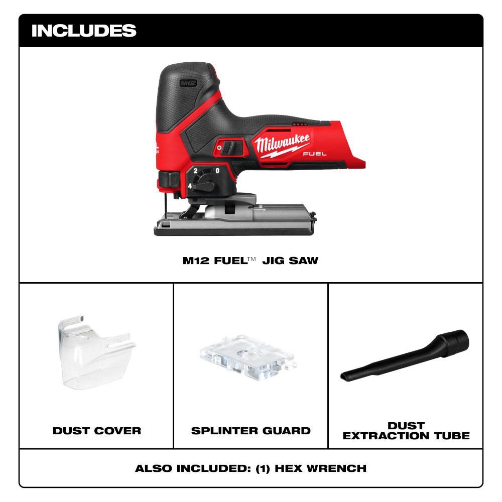 Milwaukee M12 FUEL Jig Saw (Bare Tool) 2545-20 - Acme Tools
