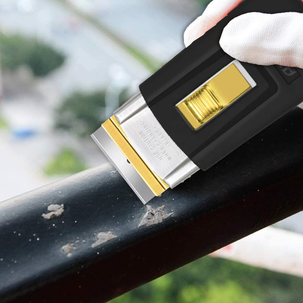 Allway Tools Soft Grip Steel Safety Glass Scraper with 5 Blades SGS ...