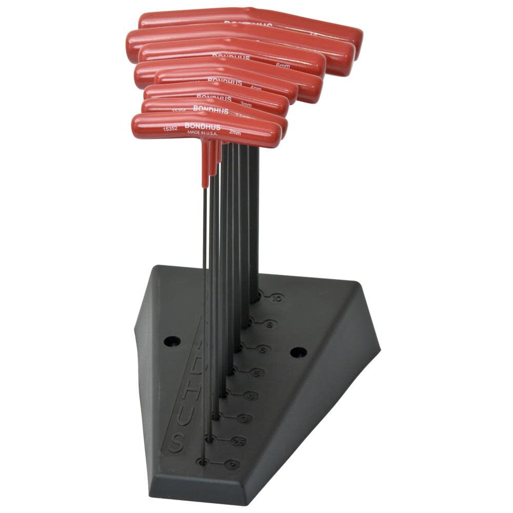 Bondhus 8pc Long T-Handle Hex Tool Set 2MM-10MM 15389 - Acme Tools