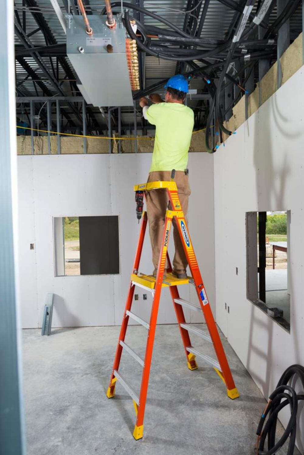 Werner Type IA Fiberglass Podium Ladder PD6204 from Werner - Acme Tools