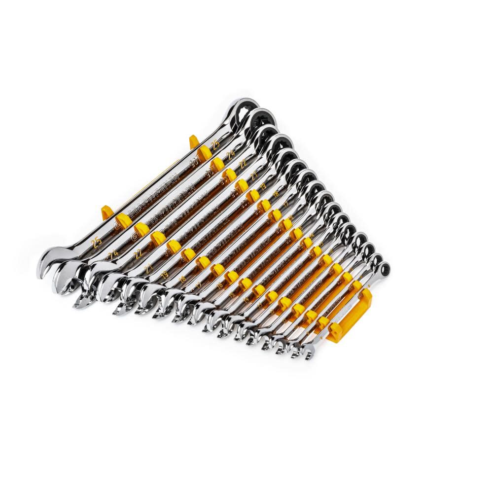 GEARWRENCH 16 Pc 90T 12 Point Metric Combination Ratcheting Wrench Set 86928 - Acme Tools