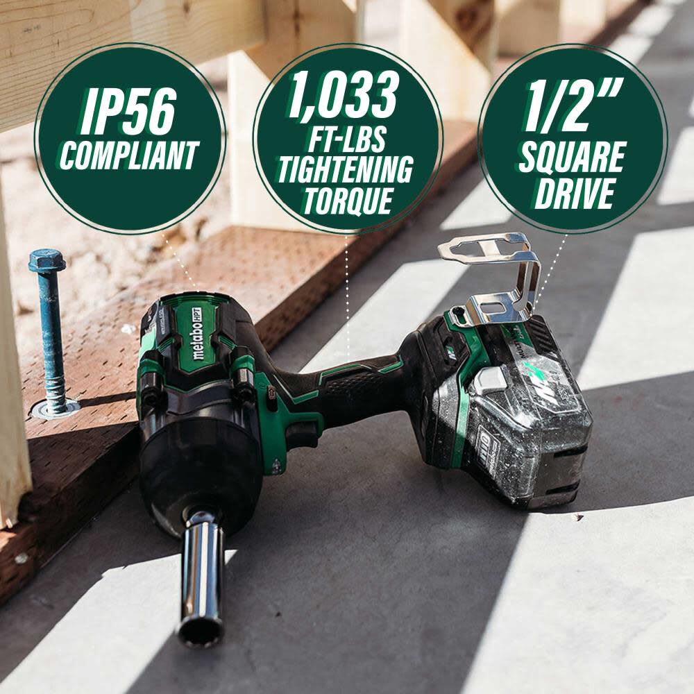Metabo HPT 36V Cordless 1/2 in High-Torque Impact Wrench (Bare Tool ...