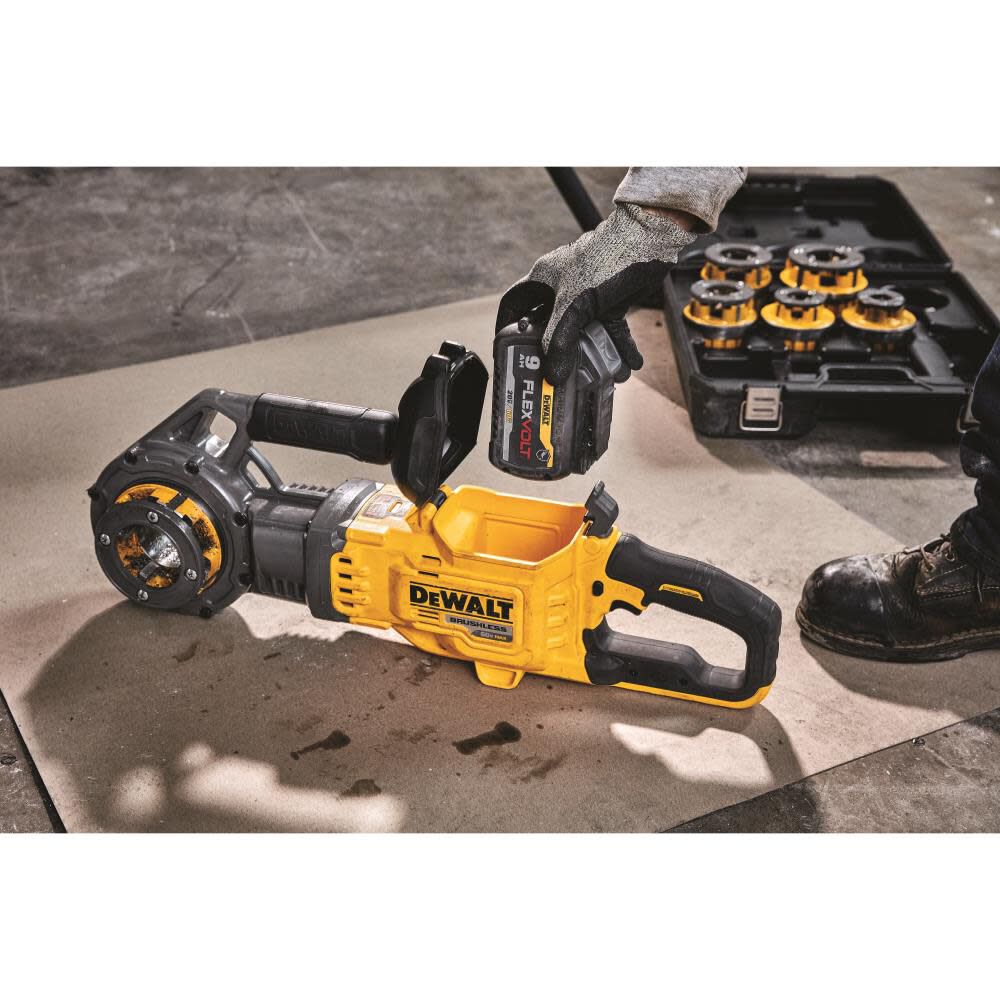 DEWALT FLEXVOLT 60V MAX Cordless Pipe Threader Kit DCE700X2 - Acme Tools