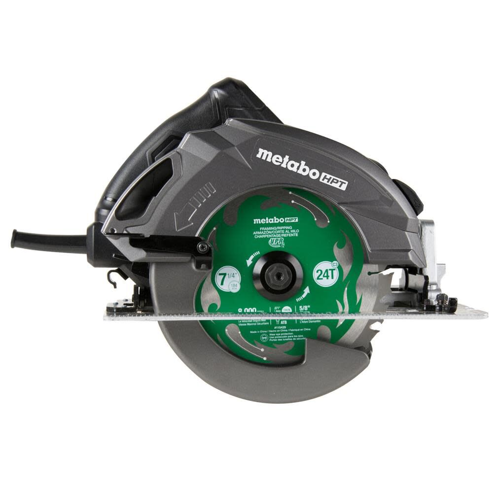 Metabo HPT 7-1/4 In. Pro Grade Circular Saw 15 Amp 6800 RPM Rip Max ...
