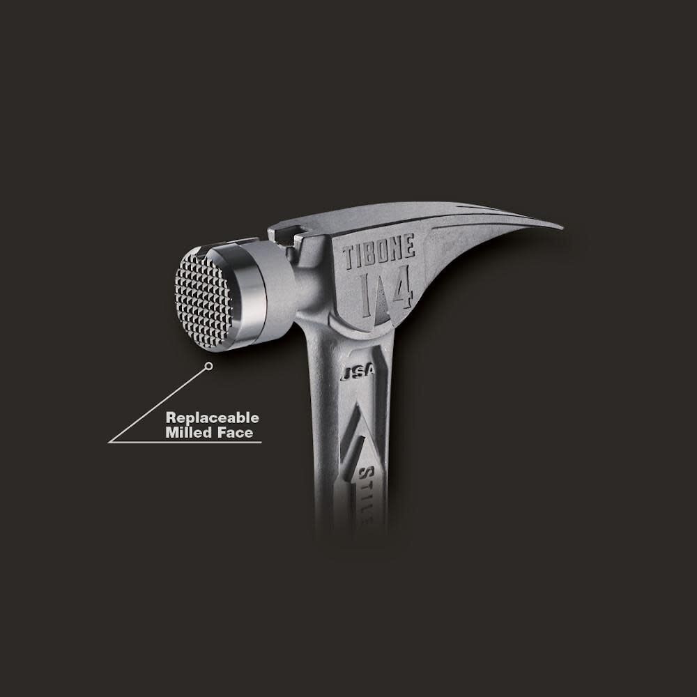 Stiletto TIBONE 14oz Milled/Curved Titanium Framing Hammer TIB14RMC ...