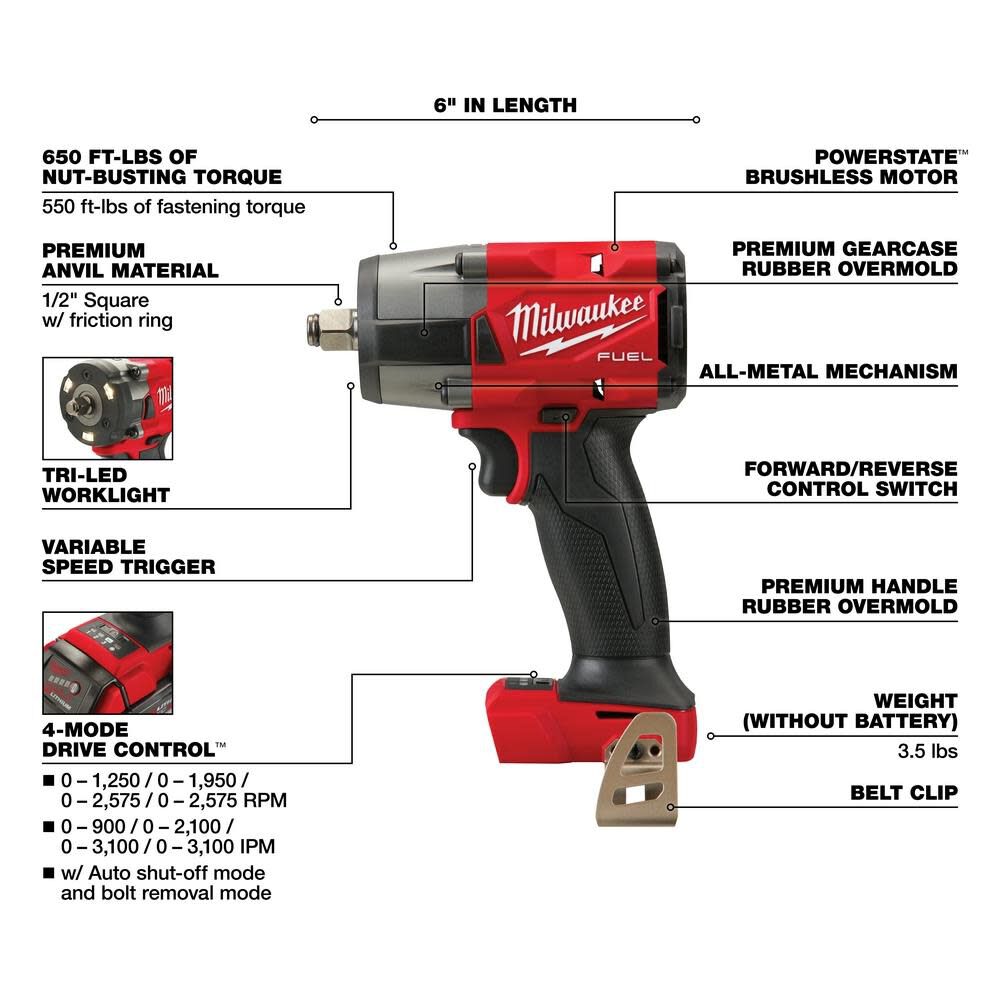 Milwaukee M18 FUEL 7 Tool Combo Kit 3697-27 - Acme Tools