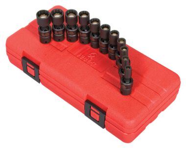 Sunex 1/4 In. Drive Metric 12pt Universal Magnetic Impact Socket Set ...