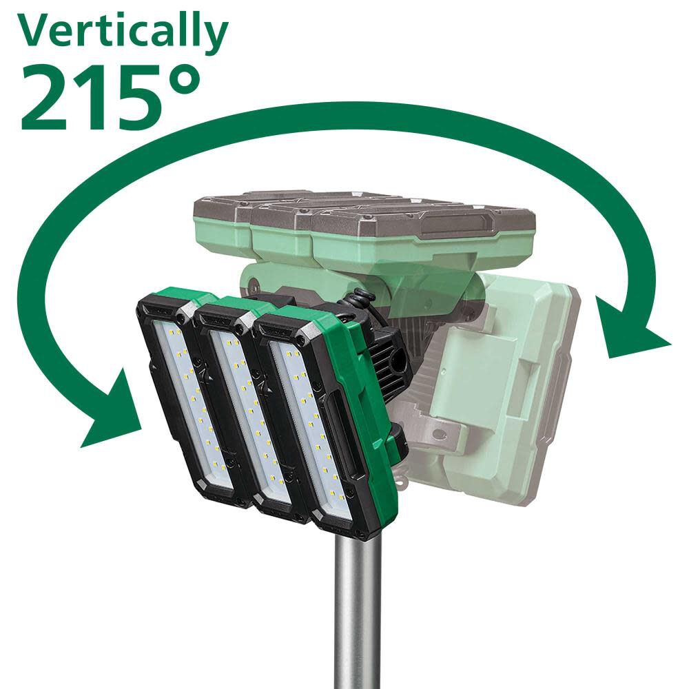 Metabo HPT 18V MultiVolt Cordless 4000 Lumen LED Tripod Site Light ...