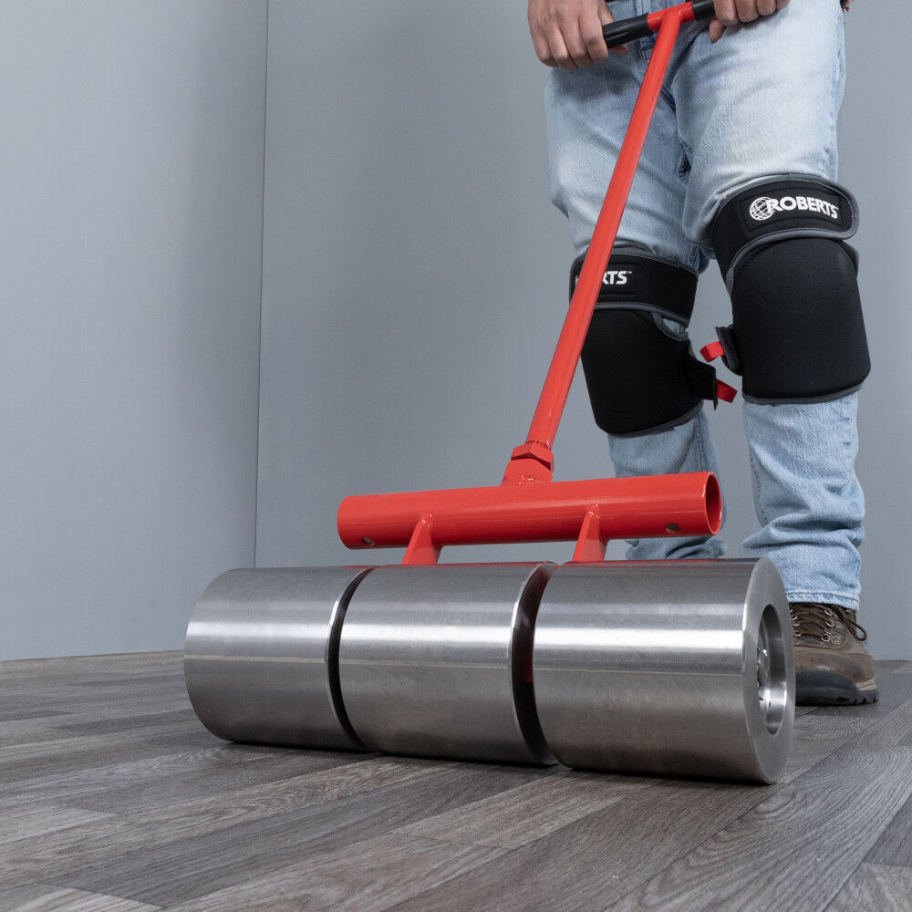 Roberts 100 lb. Vinyl and Linoleum Floor Roller with Transport Wheels ...