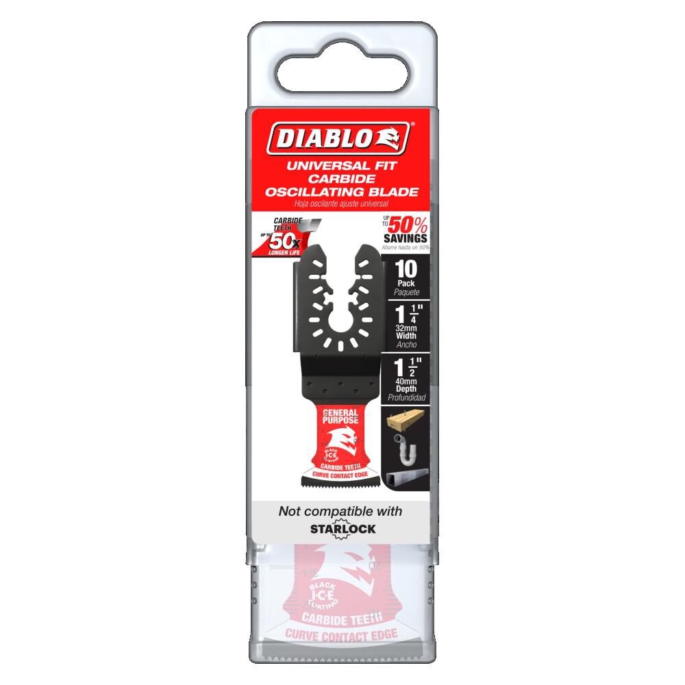 Diablo Tools 1 1/4in Universal Fit Carbide Oscillating Blade for ...