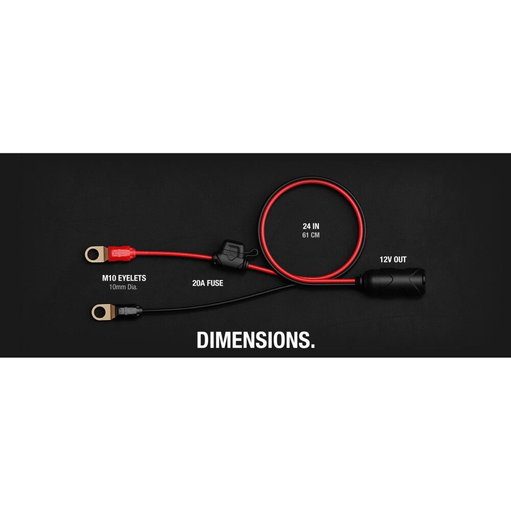 Noco 12V 15A Adapter Plug with 3/8in Eyelet Terminals GC018 from Noco ...