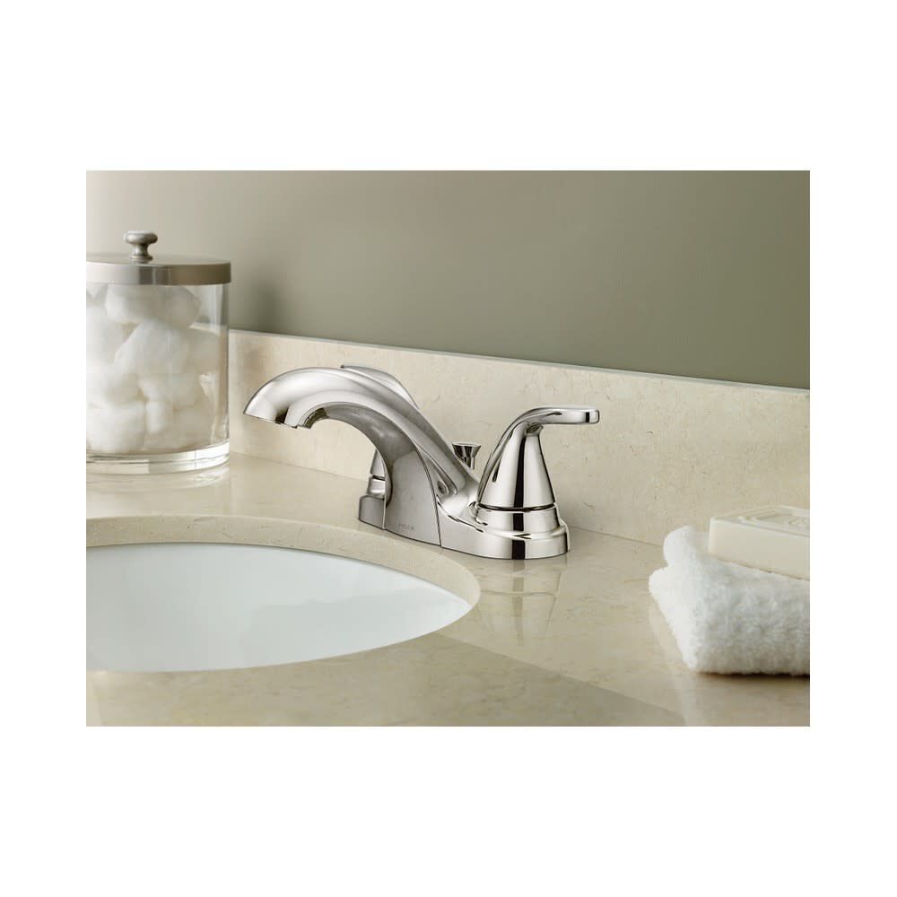 Moen Adler Bathroom Faucet 4in Centerset 2 Handle Chrome LowArc 84603 ...