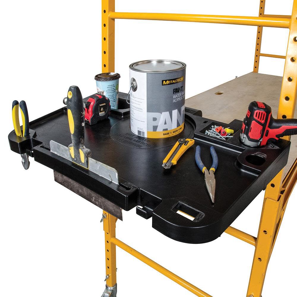 Metaltech 20-in x 30-in Poly Tool Tray for 6-ft Jobsite Baker Scaffold ...