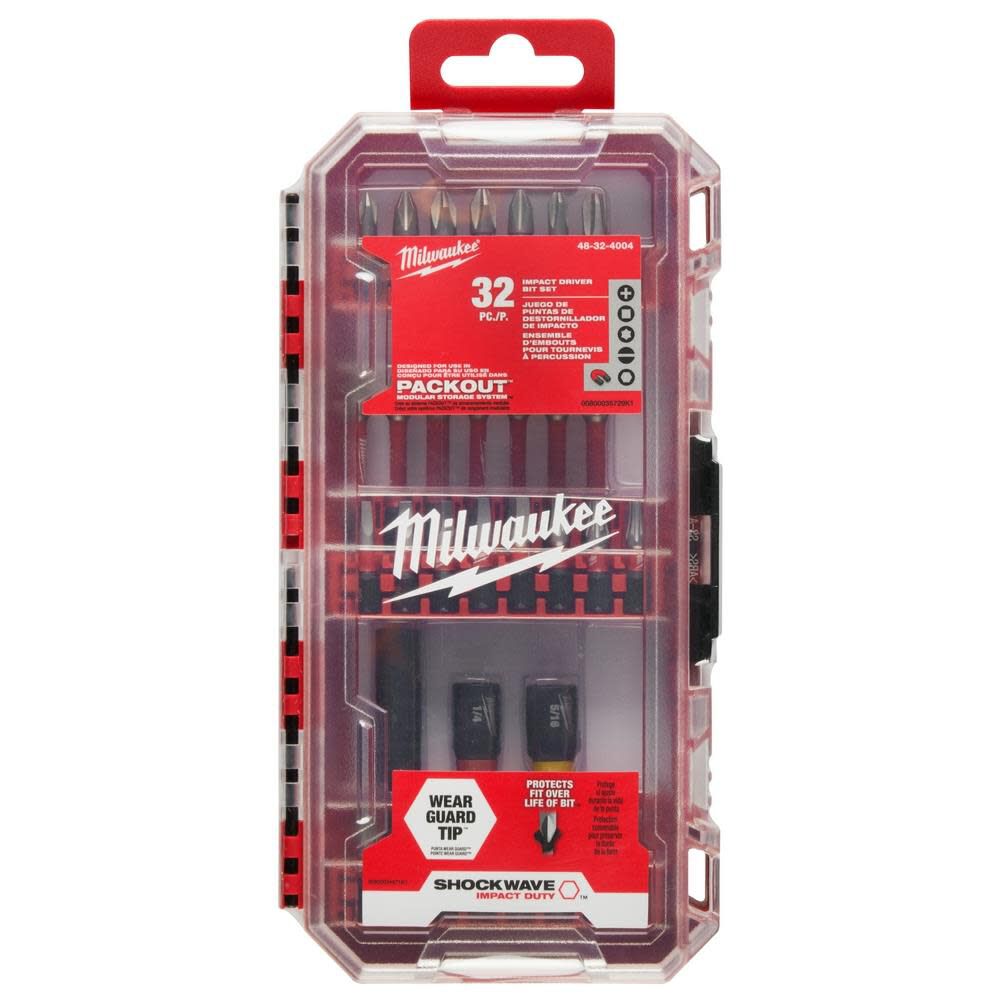 Milwaukee SHOCKWAVE Impact Duty Driver Bit Set 32PC 48-32-4004 - Acme Tools