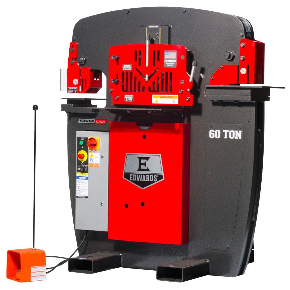 Edwards 60 Ton Ironworker 3 Phase 208 Volts with PowerLink System ...
