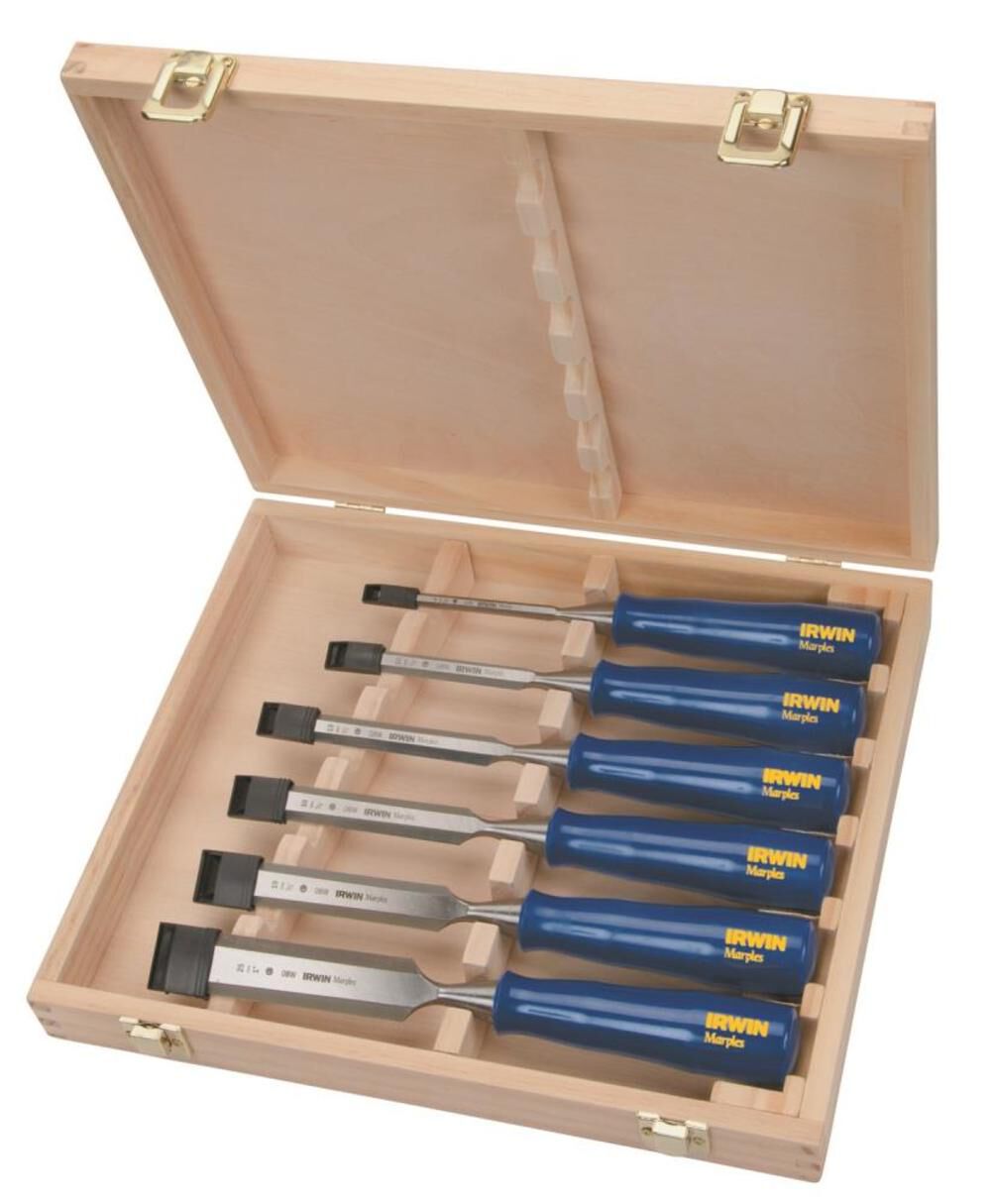 Irwin Blue Chip Beveled Wood Chisel Set 6 Pc. M444/SB6N - Acme Tools
