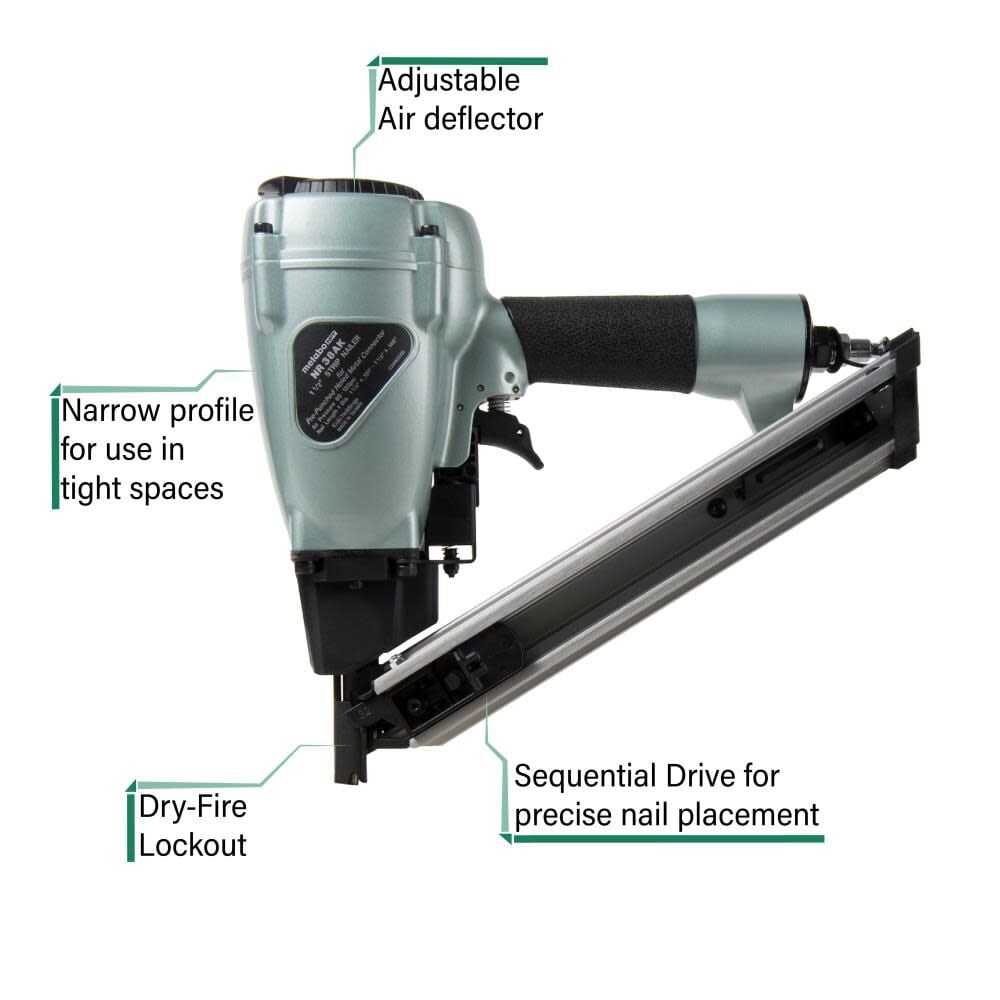Metabo HPT 1-1/2 In. Strap-Tite Fastening System Strip Nailer NR38AKM ...
