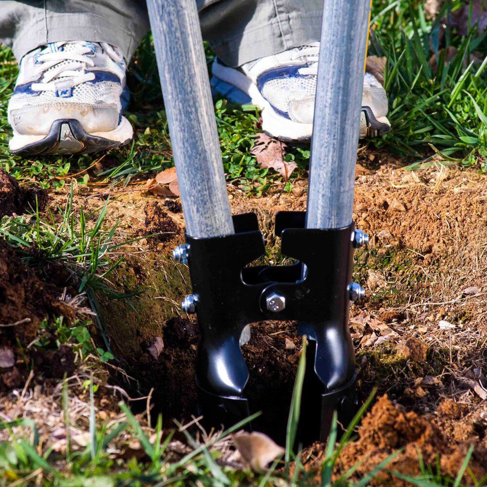 True Temper Post Hole Digger with Ruler Cushion Grip 48 In. Hardwood Handle 2717900 Acme Tools
