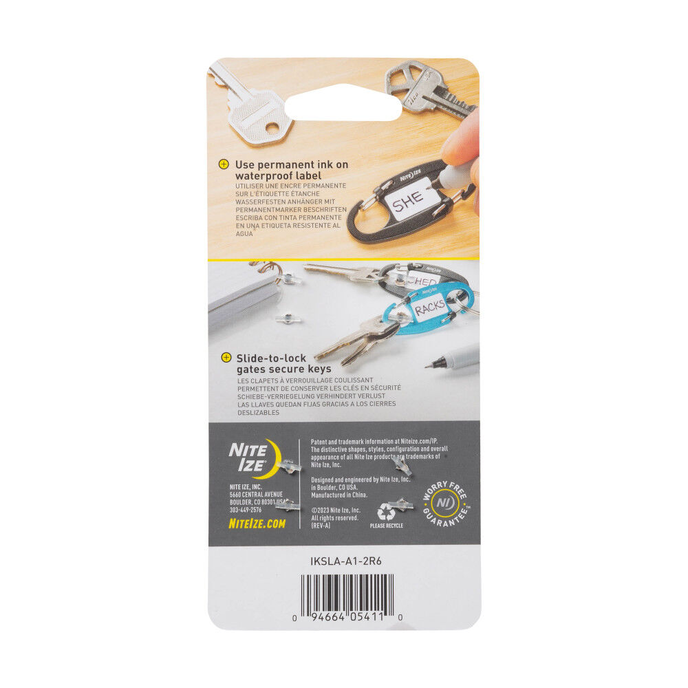 Nite Ize IdentiKey SlideLock Dual Carabiner 2pk IKSLA-A1-2R6 - Acme Tools