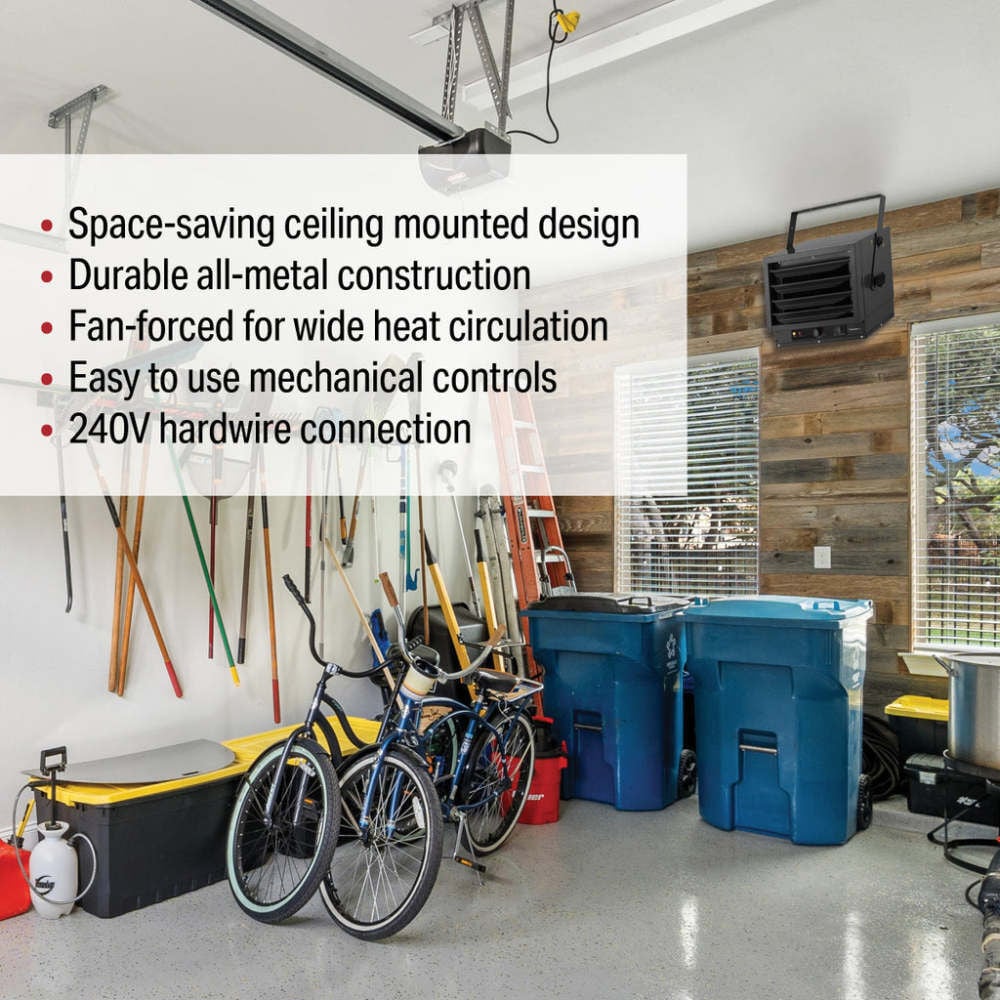 VisionAir 14.5 In. 4000/5000W 4739 Btu 1000 Sq-Ft. Ceiling Mount Heater ...