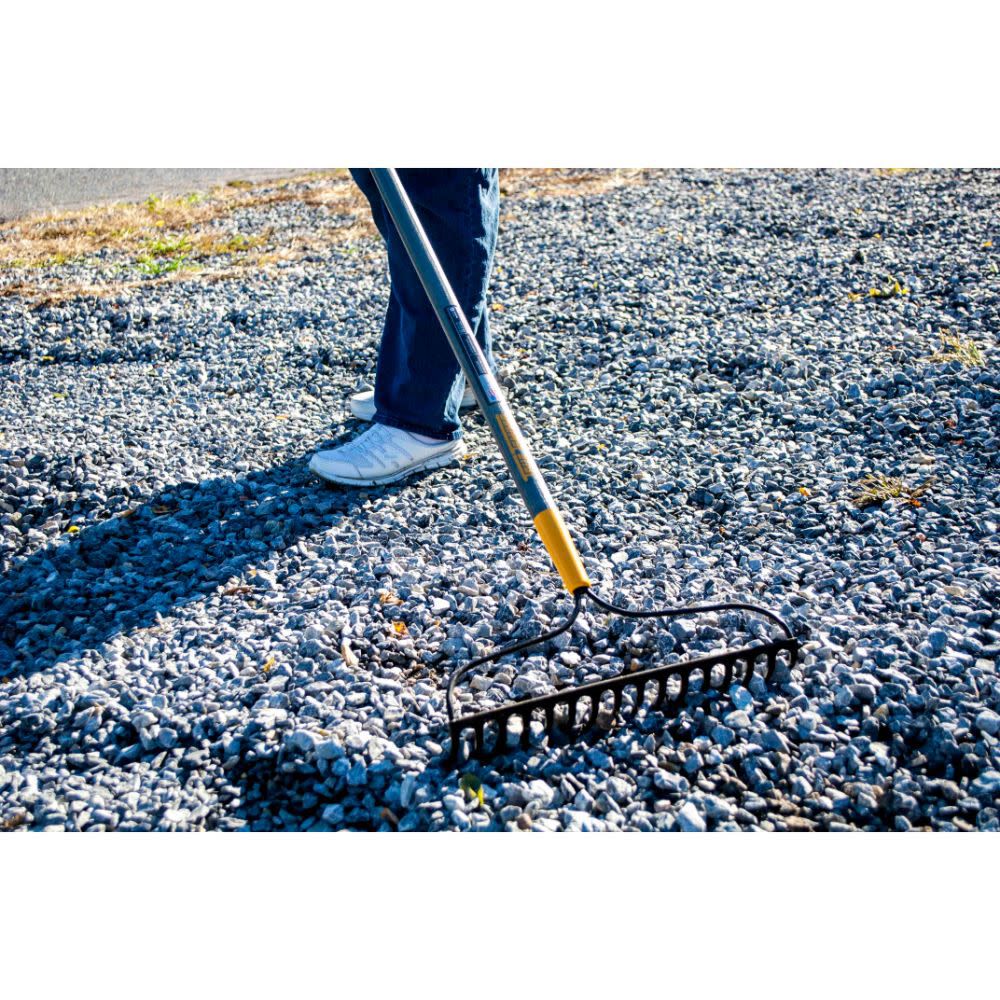 True Temper 16-Tine Welded Bow Rake With Wood Handle 2811600 - Acme Tools