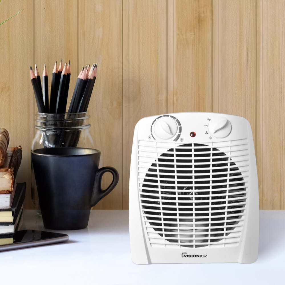 VisionAir 9 In. 750/1500W 5120 Btu 160 Sq-Ft. Wire Element Heater ...