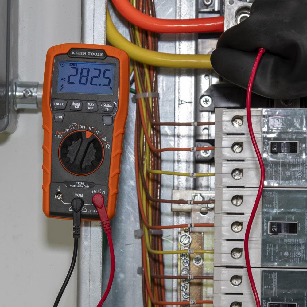 Klein Tools Digital Multi-Tester DMM with Receptacle Tester ET270 ...